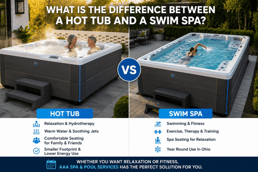 Difference Between a Hot Tub and a Swim Spa Zanesville